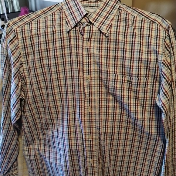 Lacoste | Shirts | Lacoste Plaid Multi Colored Button Down Shirt | Poshmark